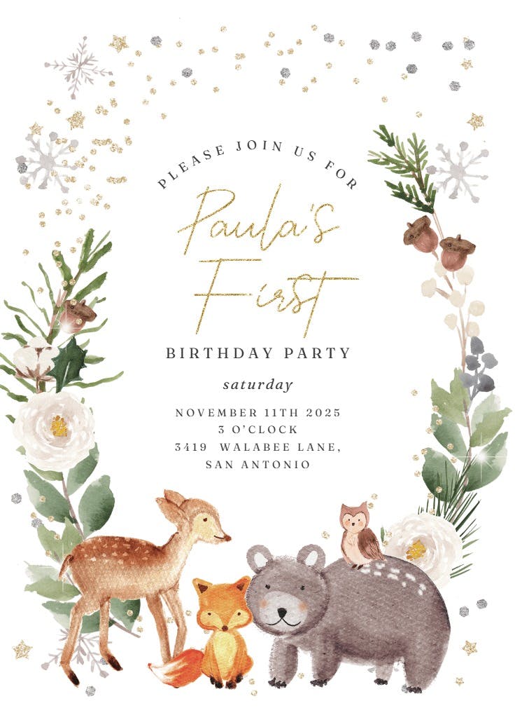 Winter Birthday Invitation Templates (Free) | Greetings Island