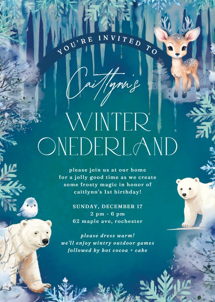 Winter Birthday Invitation Templates (Free) | Greetings Island