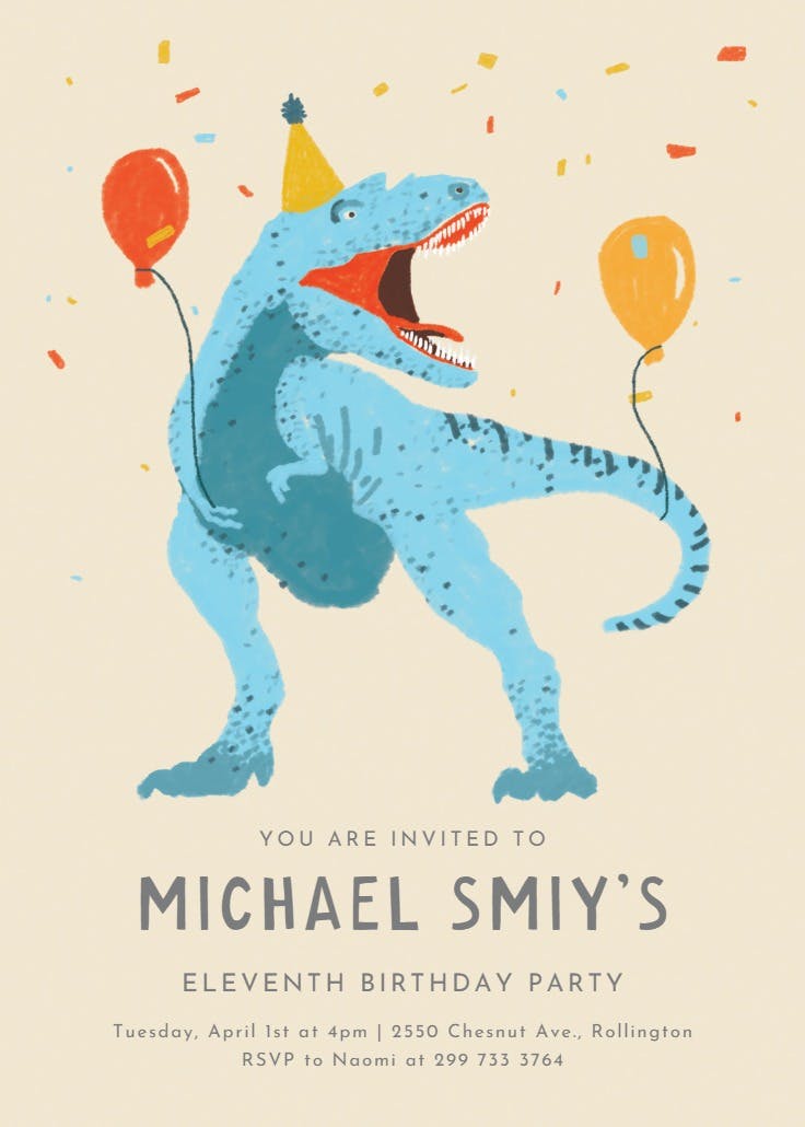 Dinosaur Birthday Invitation Templates (Free) | Greetings Island