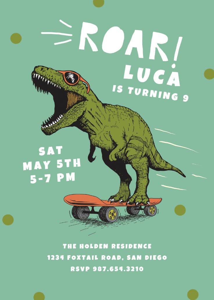 Dinosaur Birthday Invitation Templates (Free) | Greetings Island