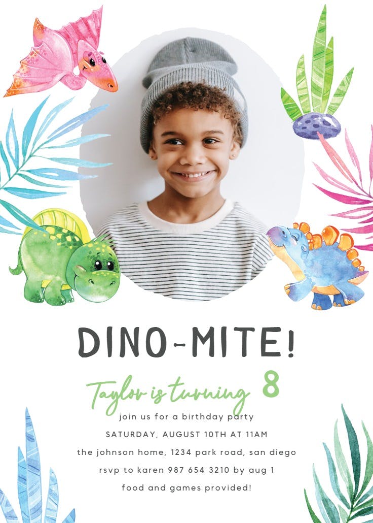 Dinosaur Birthday Invitation Templates (Free) | Greetings Island